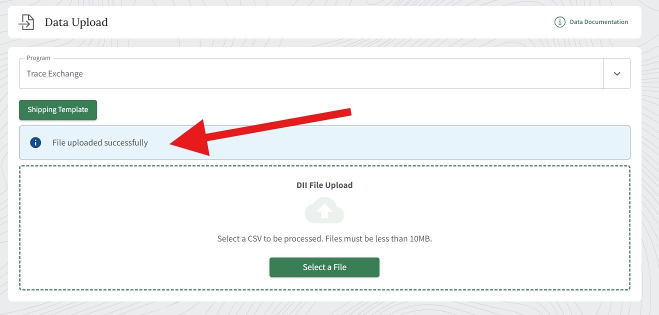 Providing Data Using the Data Upload Option