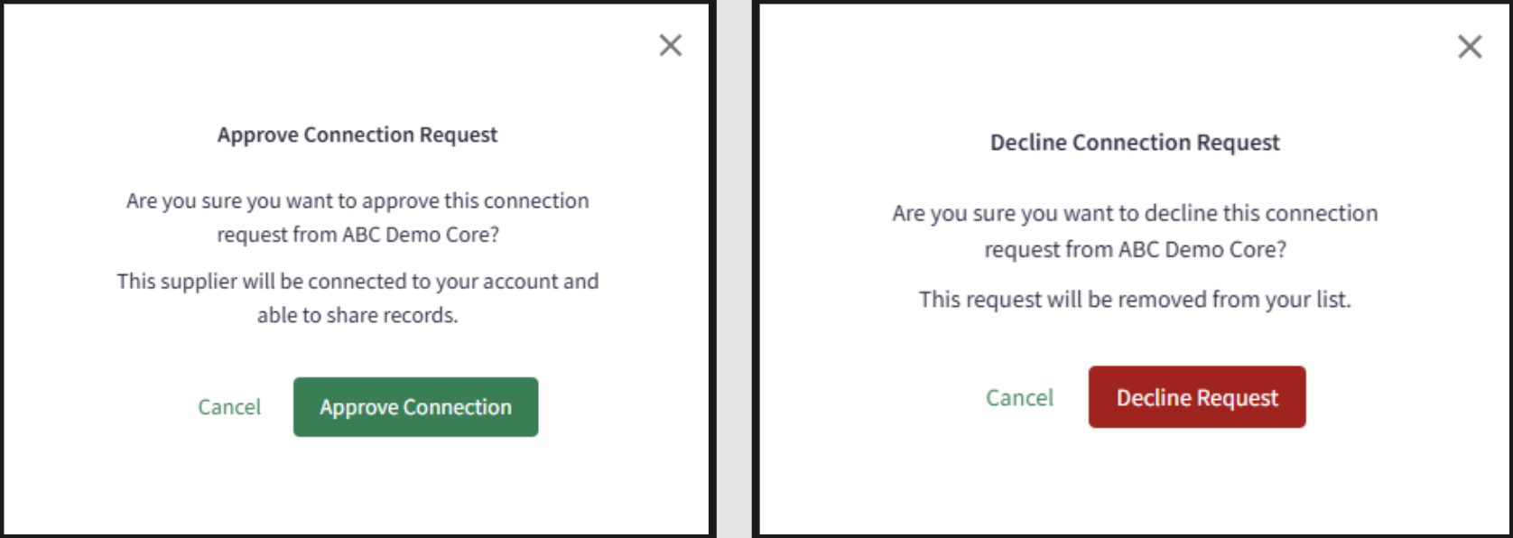 How to Approve or Decline Supplier Connection Requests